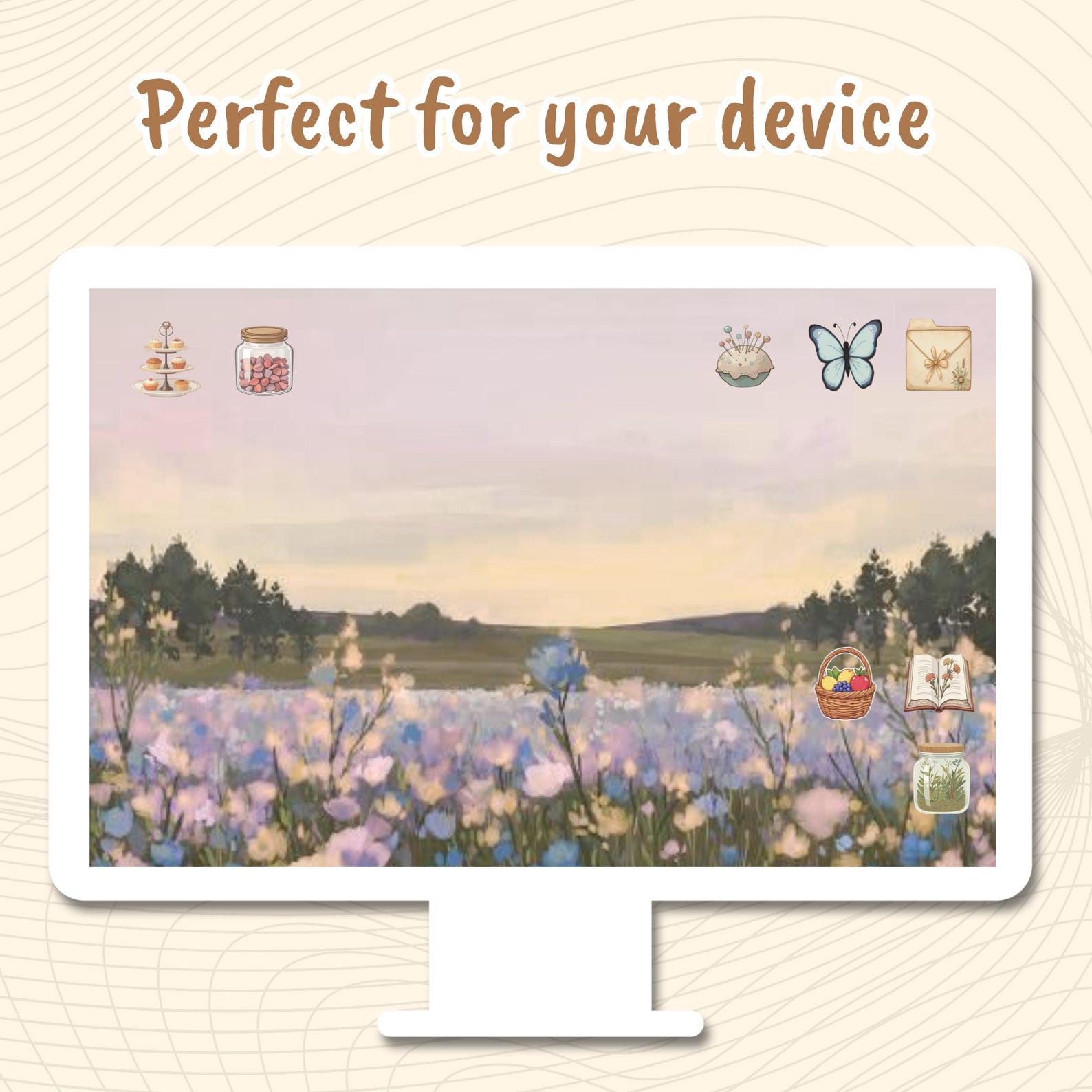 Cottagecore Desktop Icons, Pastel Folder Icon Pack (digital Download ...
