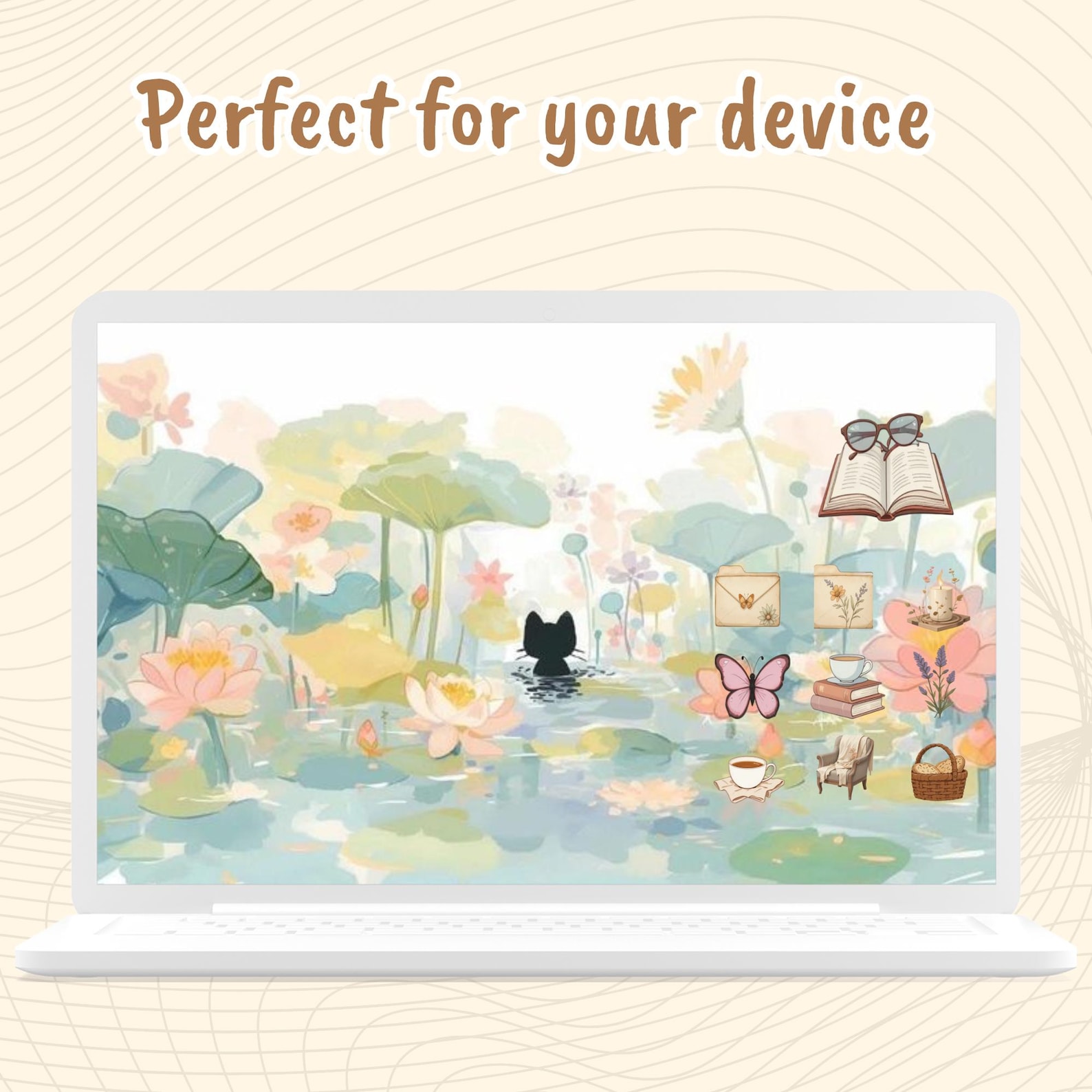 Cottagecore Desktop Icons, Pastel Folder Icon Pack (digital Download ...