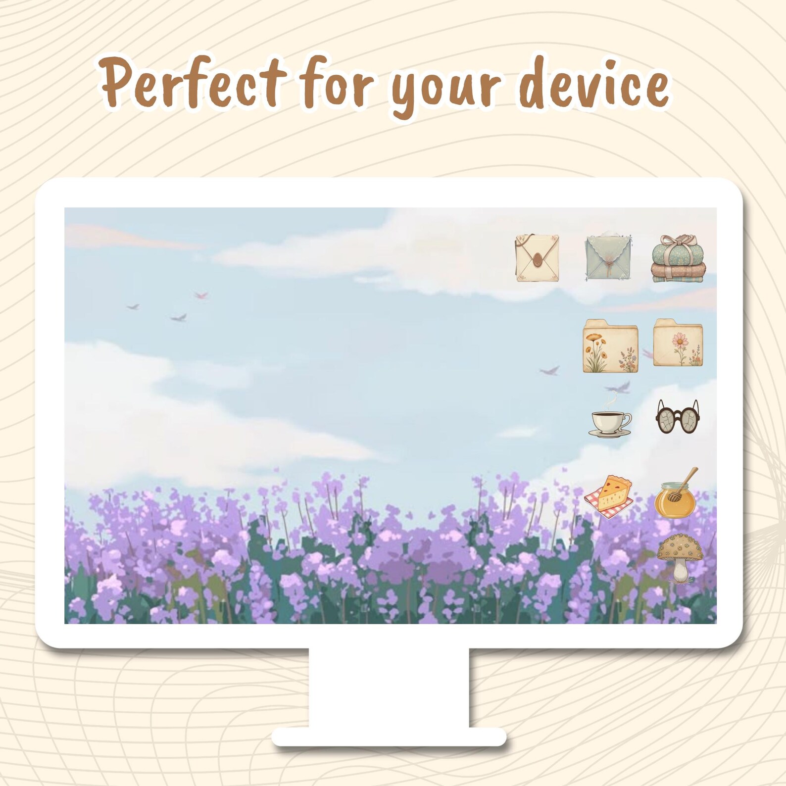 Cottagecore Desktop Icons, Pastel Folder Icon Pack (digital Download ...