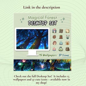 Magic Forest Desktop Icons, Cottagecore Folder Set (digital Download ...