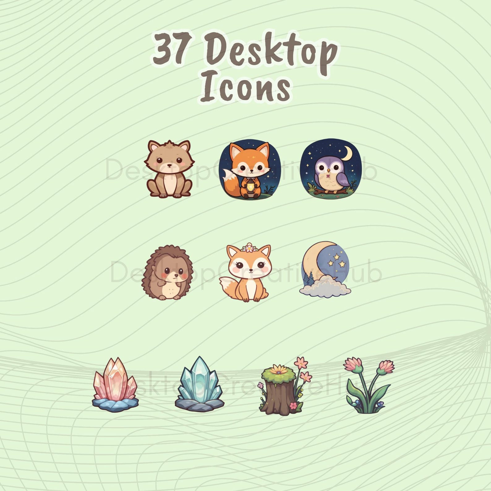 Magic Forest Desktop Icons, Cottagecore Folder Set (digital Download ...