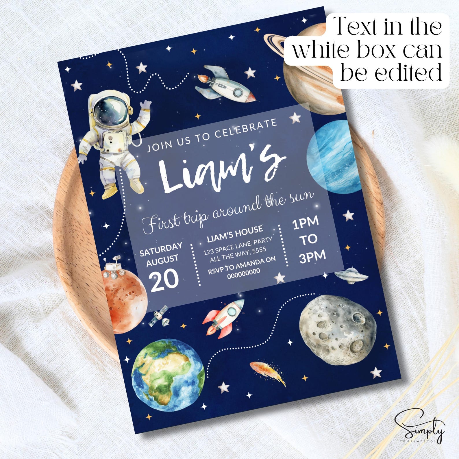 Space Birthday Party Invitation Galaxy Invite Space Birthday Invite ...