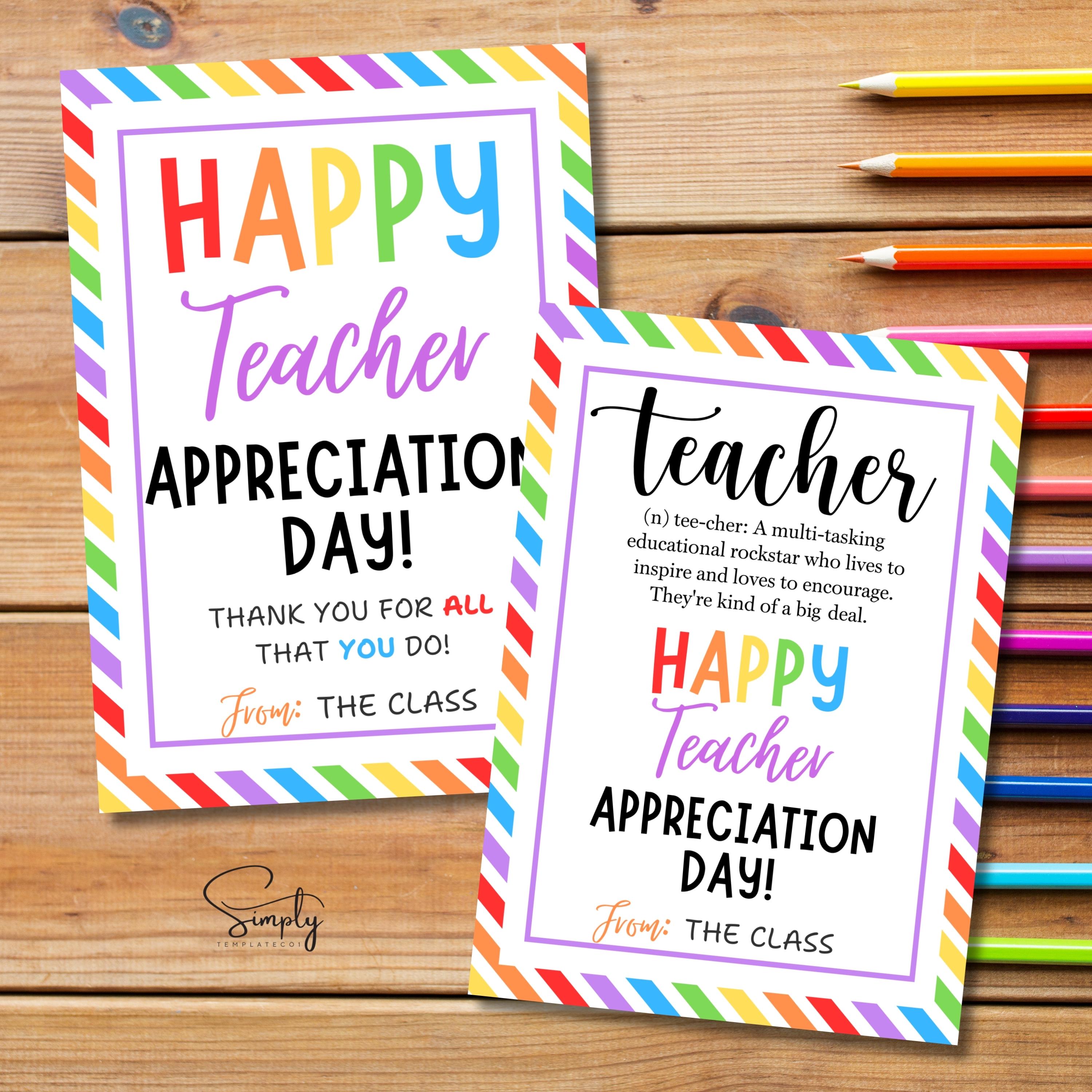 Teacher Appreciation Week Printable Poster, Editable Amazing Teacher ...