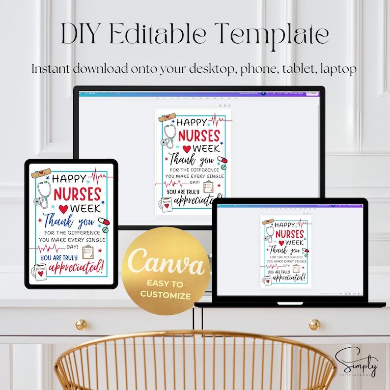 Nurse Week Sign Printable Appreciation Nurse Thank You Flyer Nurses ...