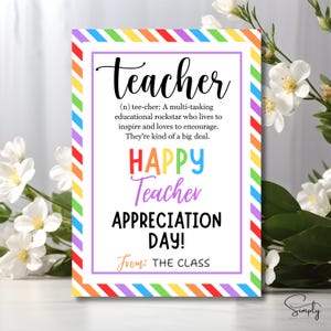 Teacher Appreciation Week Printable Poster, Editable Amazing Teacher ...