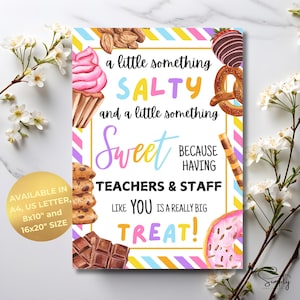 EDITABLE Salty and Sweet Appreciation Sign, Teacher Thank You Poster ...