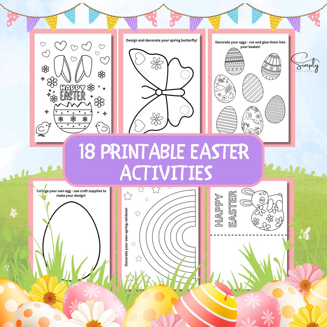 18 Easter Preschool Activities, Printable Easter Coloring Pages, Spring ...