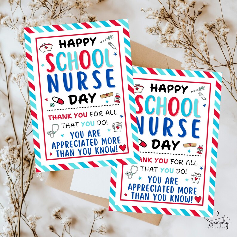 School Nurse Day Poster Printable School Nurse Appreciation Day Sign ...