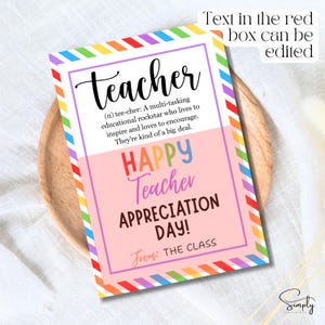 Teacher Appreciation Week Printable Poster, Editable Amazing Teacher ...