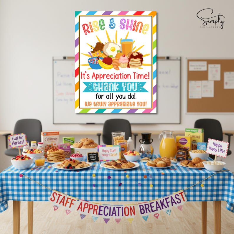 Rise and Shine Appreciation Time Sign, Teachers Week Poster, Thank You ...