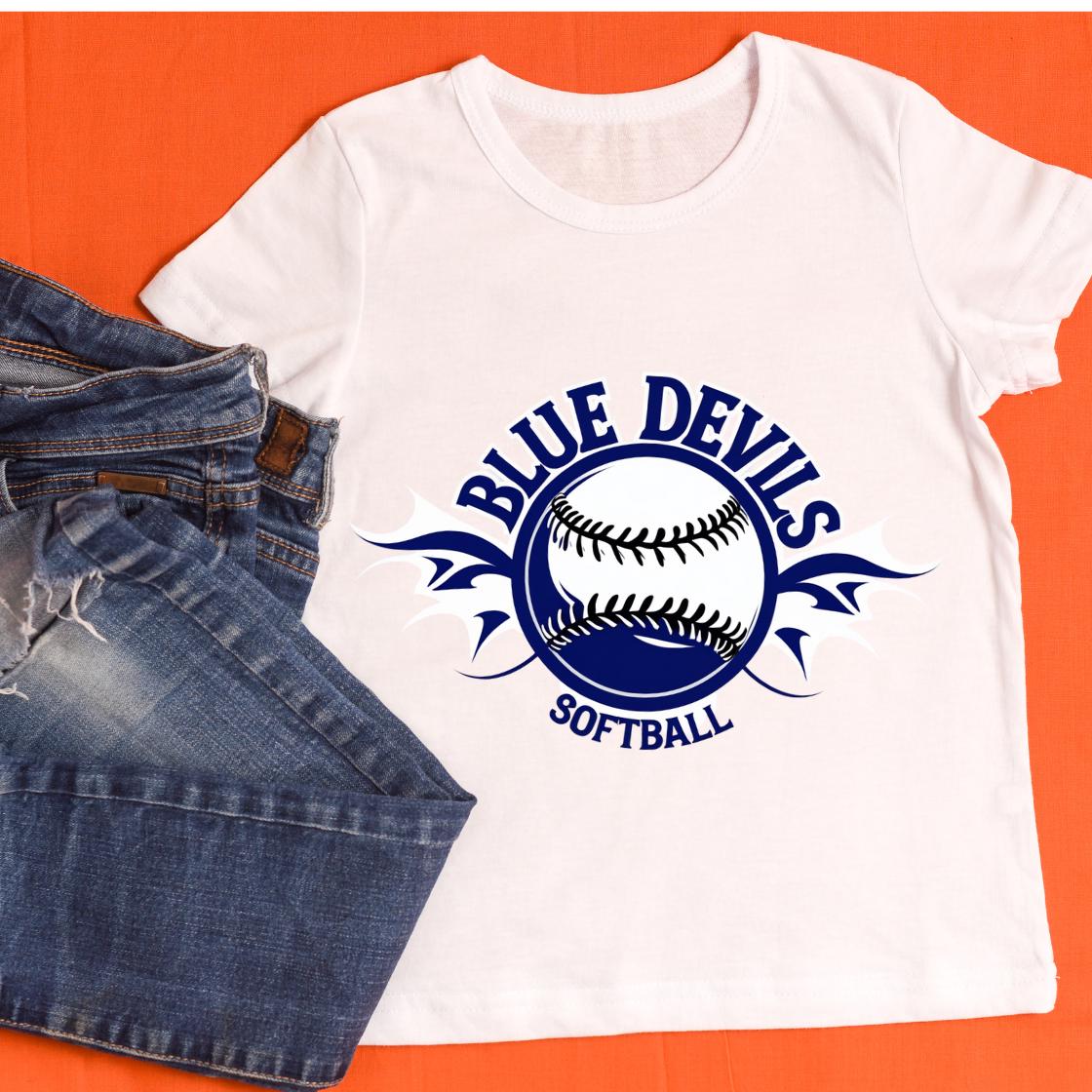 Blue Devils Softball SVG | Softball Team Design | Blue Devil Baseball ...
