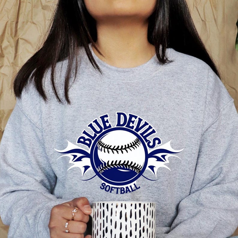 Blue Devils Softball SVG | Softball Team Design | Blue Devil Baseball ...