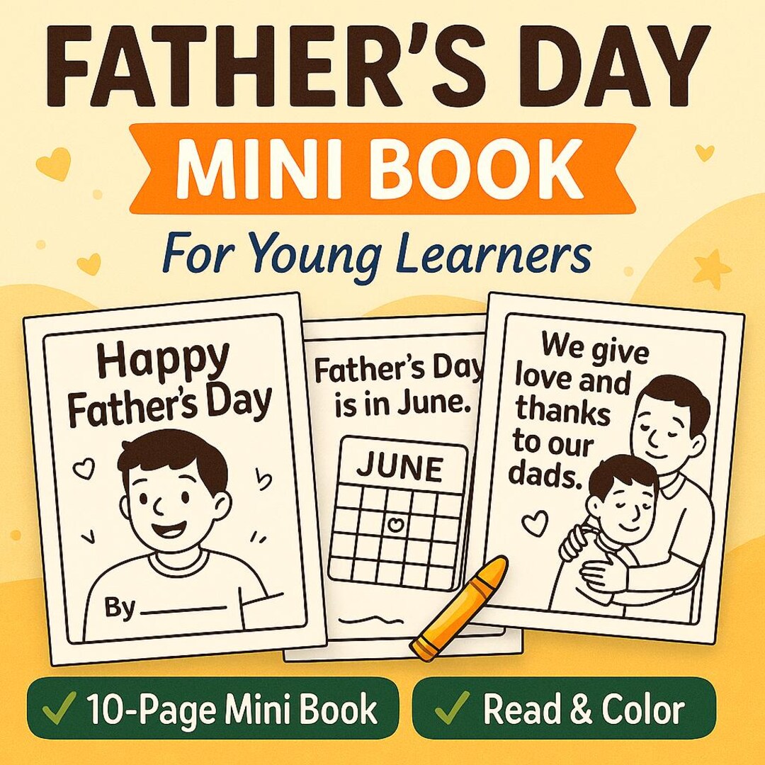Father’s Day Mini Book – Fun & Meaningful Printable for Young Learners ...