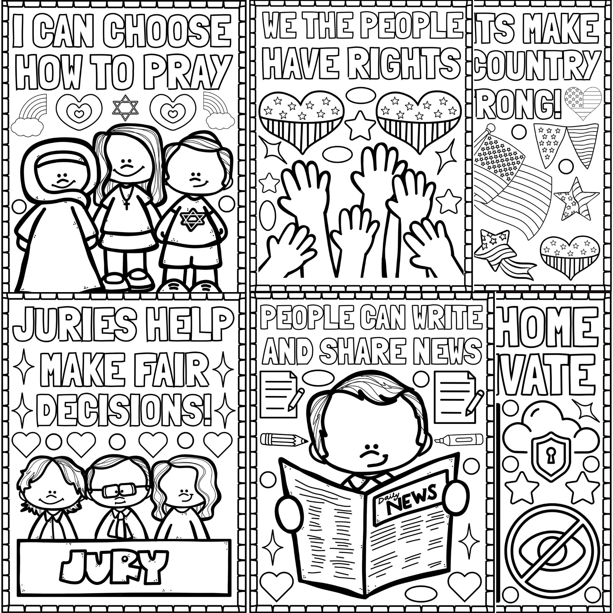 Bill of Rights Printable – Kid-friendly Civics Classroom Poster (PDF ...