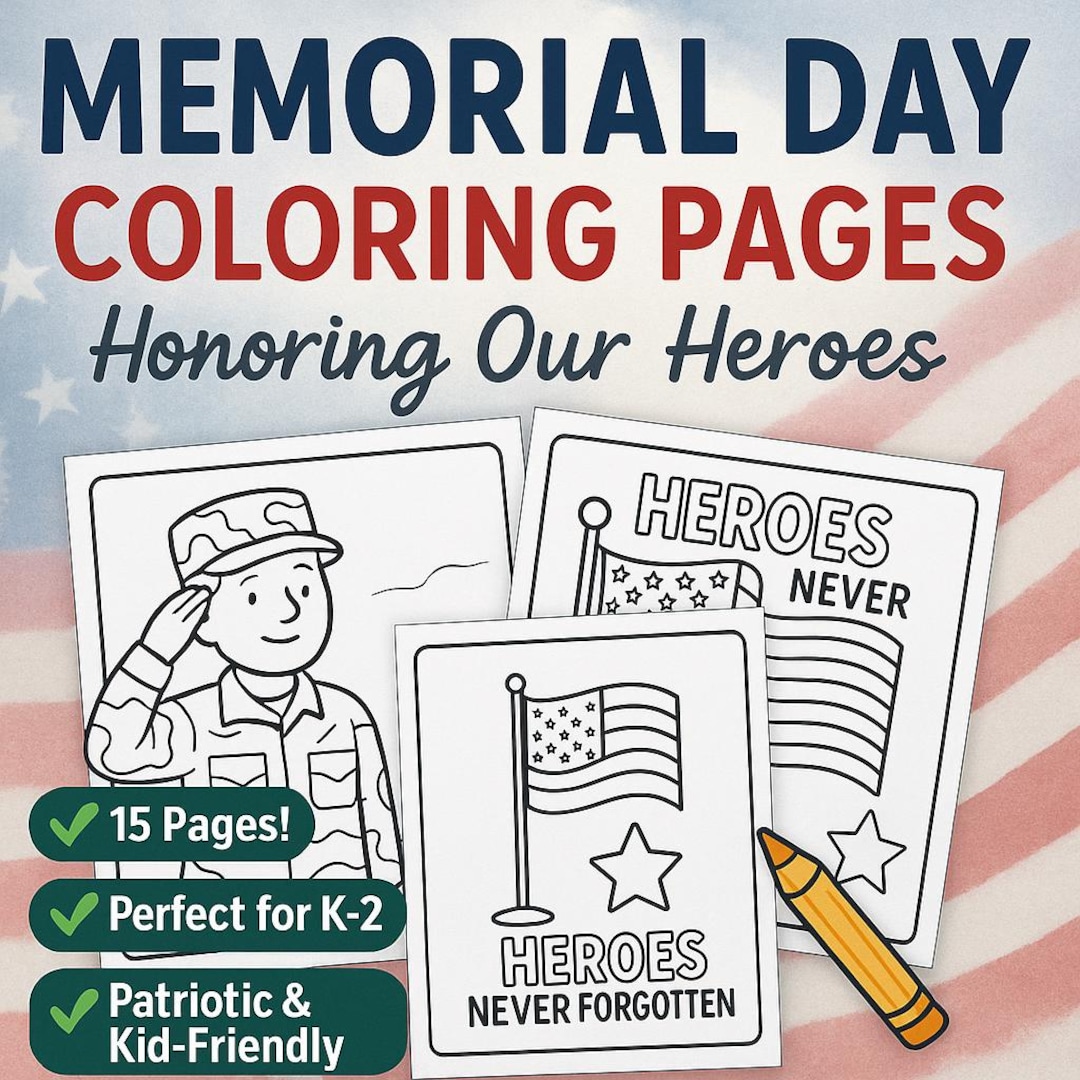 Memorial Day Coloring Pages | Honoring Our Heroes | Patriotic ...