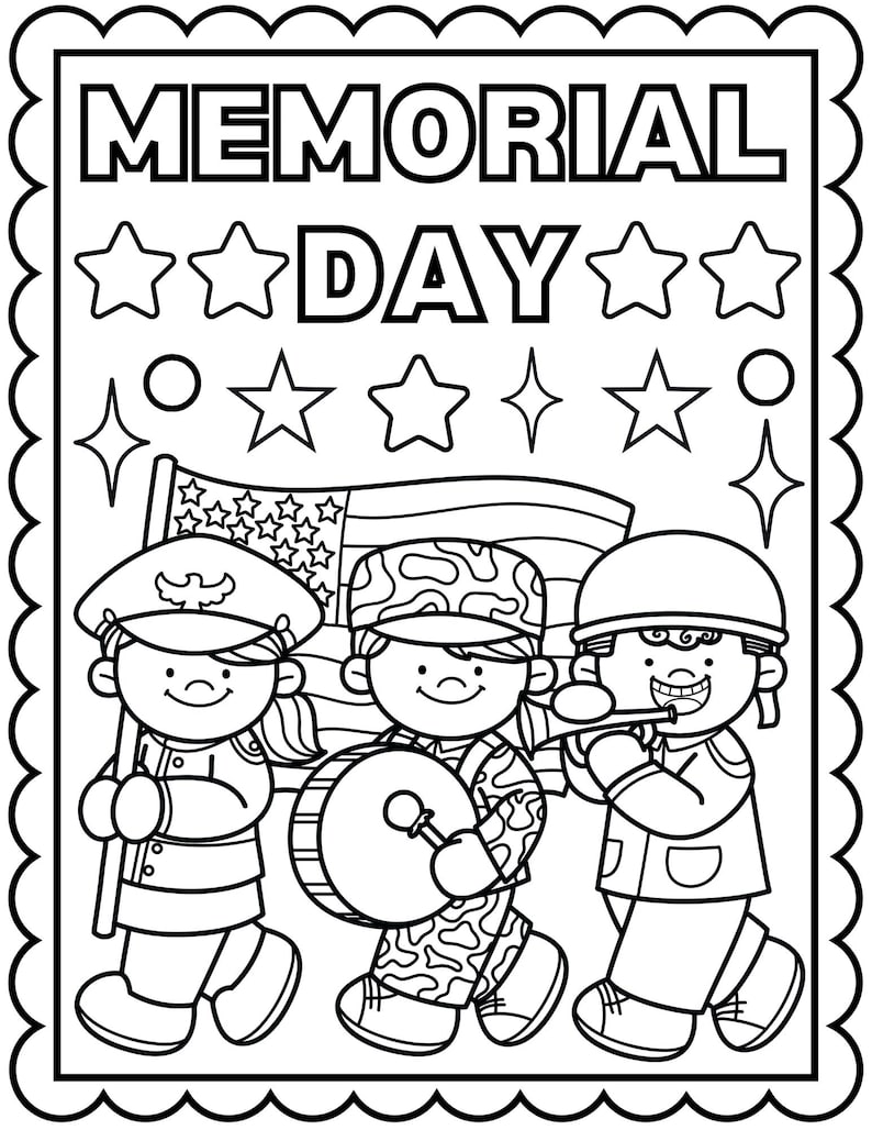 Memorial Day Coloring Pages | Honoring Our Heroes | Patriotic ...