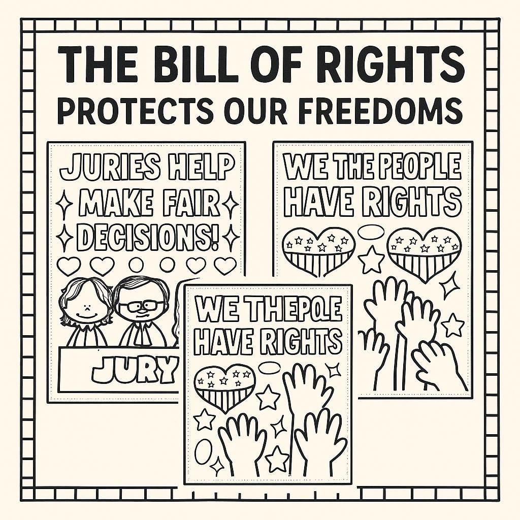 Bill of Rights Printable – Kid-friendly Civics Classroom Poster (PDF ...