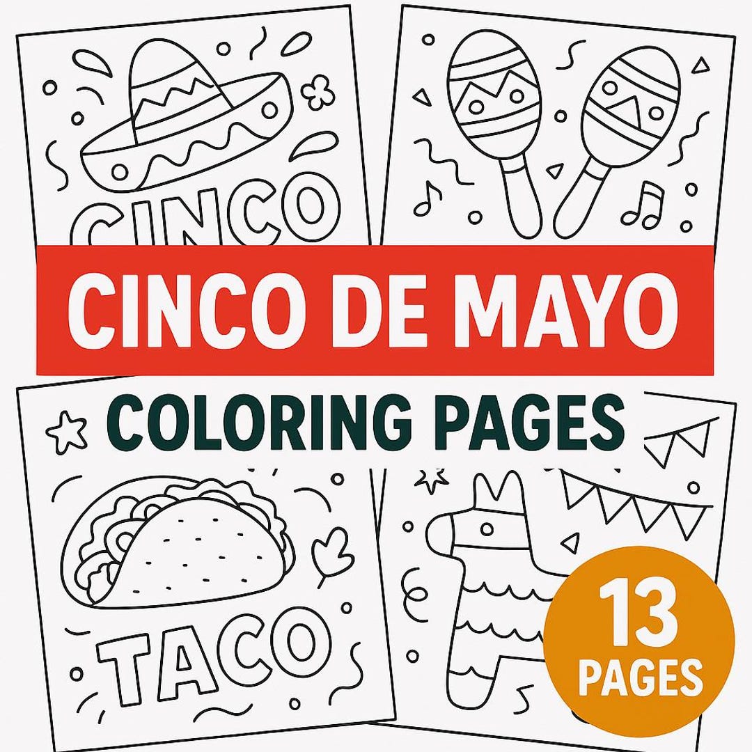 Cinco De Mayo Coloring Pages - 13 Printable Activity Sheets for Kids ...