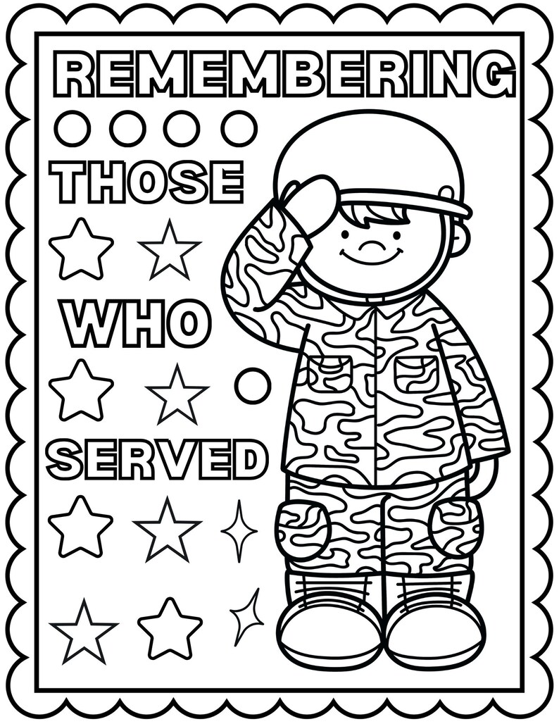 Memorial Day Coloring Pages | Honoring Our Heroes | Patriotic ...