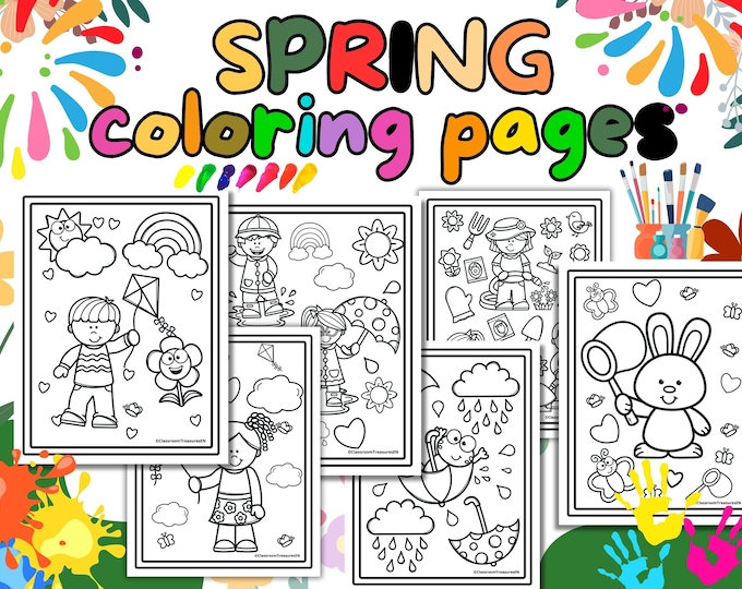 Easy Spring Flowers Coloring Pages for Kids, 3 Fun Bold Toddler ...