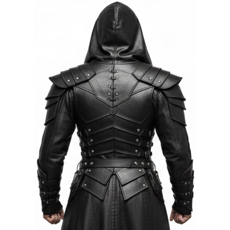 Handmade Leather Assassin Armor Cloak: Medieval Warrior Cosplay Outfit ...