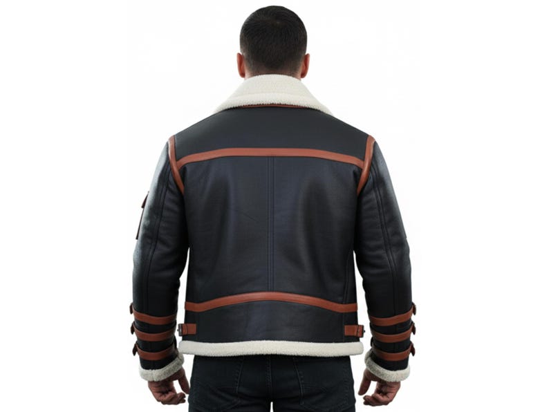Handmade B3 Bomber Jacket | Genuine Shearling Leather Aviator Coat ...