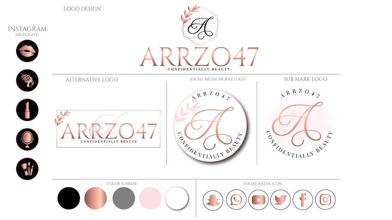Signature Logo, Beauty Logo Cosmetics Logo, Logo Design, Logo and ...
