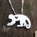 Tiny Capuchin Monkey, Sterling Silver Hand Cut Wildlife Pendant and ...