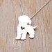 Tiny Cockapoo Necklace, Sterling Silver Hand Cut Pendant and Heart ...