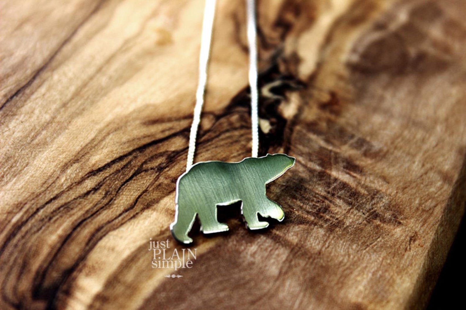 Tiny Polar Bear Necklace, Sterling Silver Handmade Pendant - Etsy
