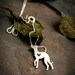 Tiny Whippet Necklace, Sterling Silver Hand Cut Pendant and Heart, Dog ...