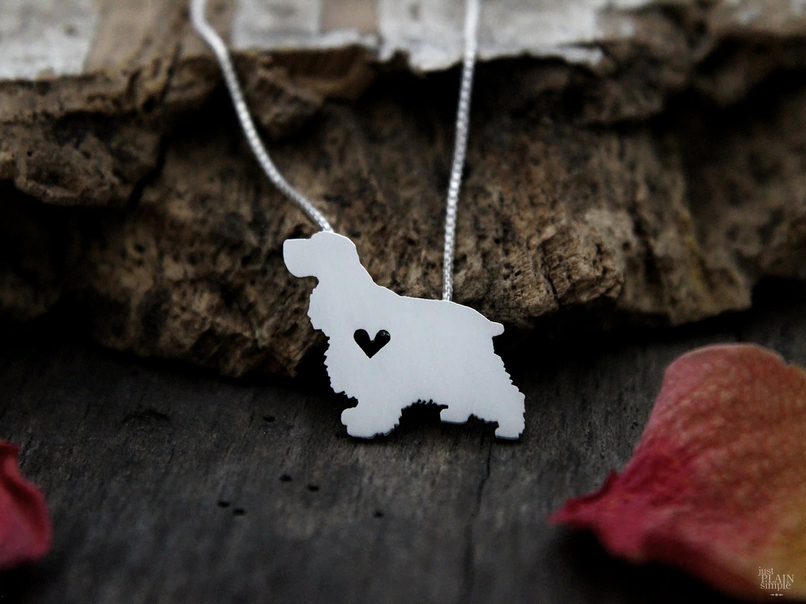 Tiny Cocker Spaniel Necklace Sterling Silver Hand-cut Dog - Etsy