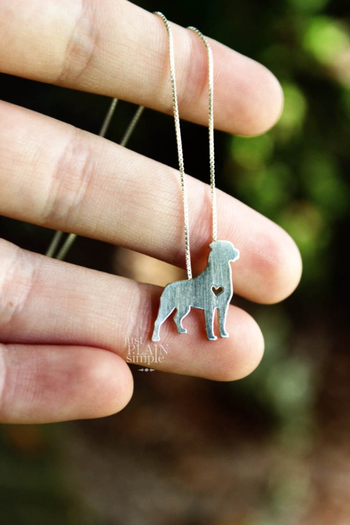 Tiny Rottweiler necklace sterling silver hand cut pendant and | Etsy