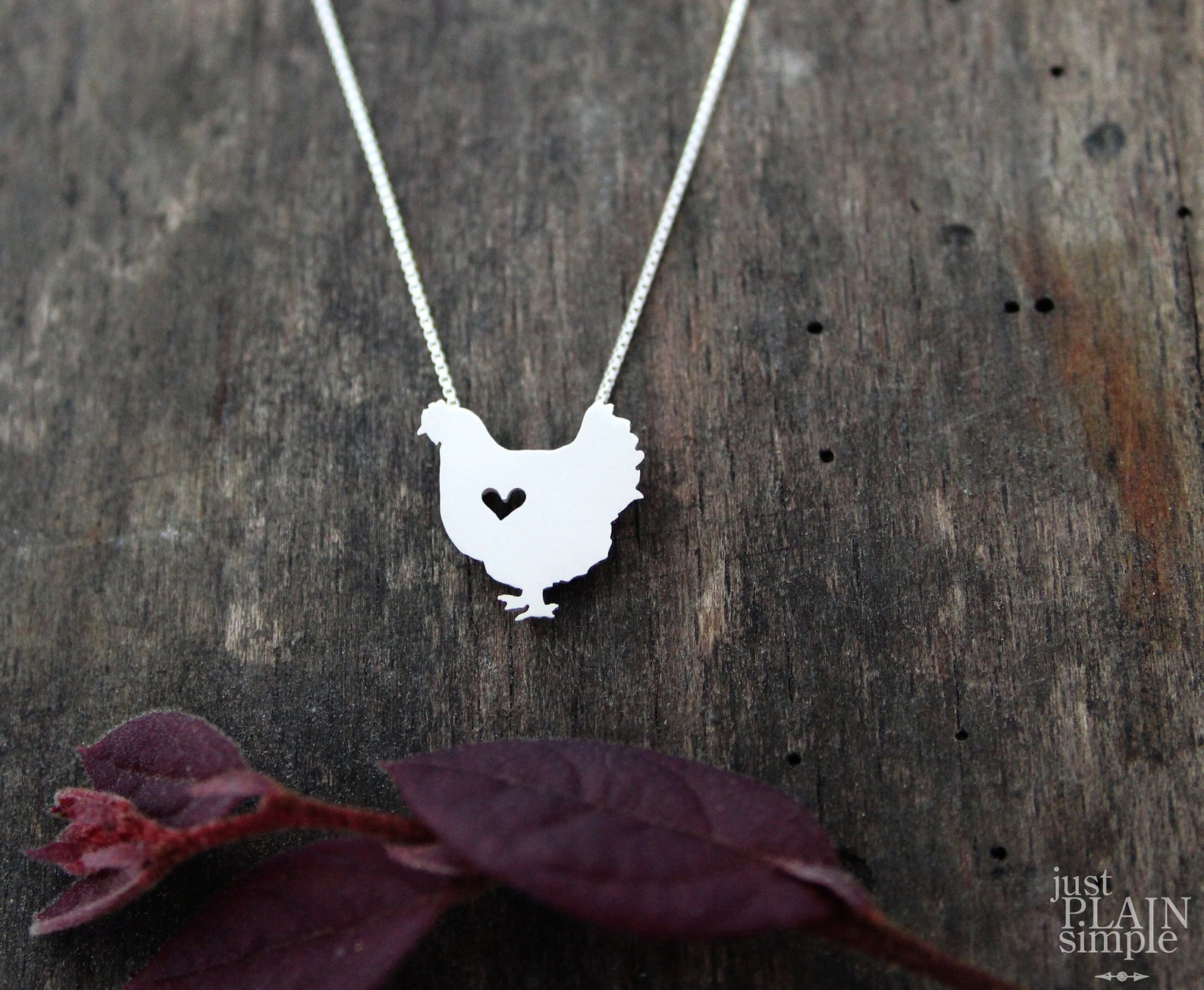 Tiny Hen Chicken Necklace Sterling Silver Hand Cut Pendant - Etsy
