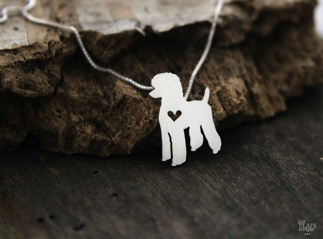 Tiny Standard Poodle Necklace, Sterling Silver Hand Cut Pendant and ...