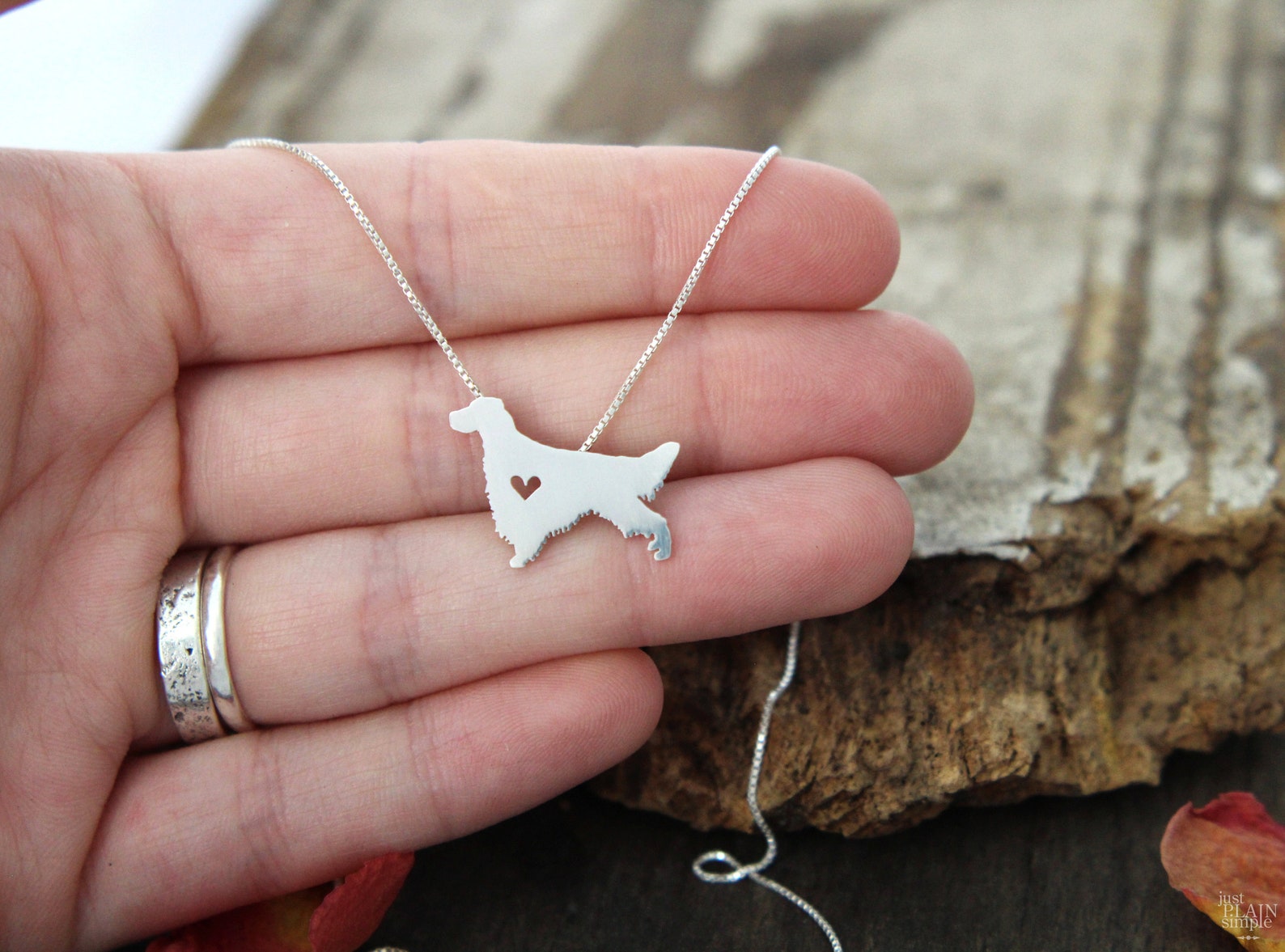 Tiny Irish Setter Necklace Sterling Silver Hand Cut Pendant - Etsy