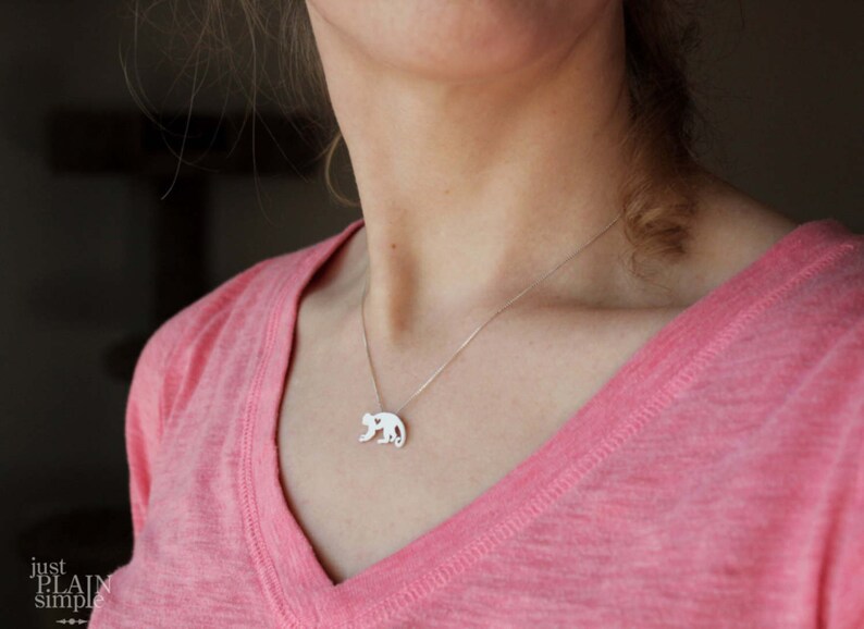Tiny Capuchin Monkey, Sterling Silver Hand Cut Wildlife Pendant and ...