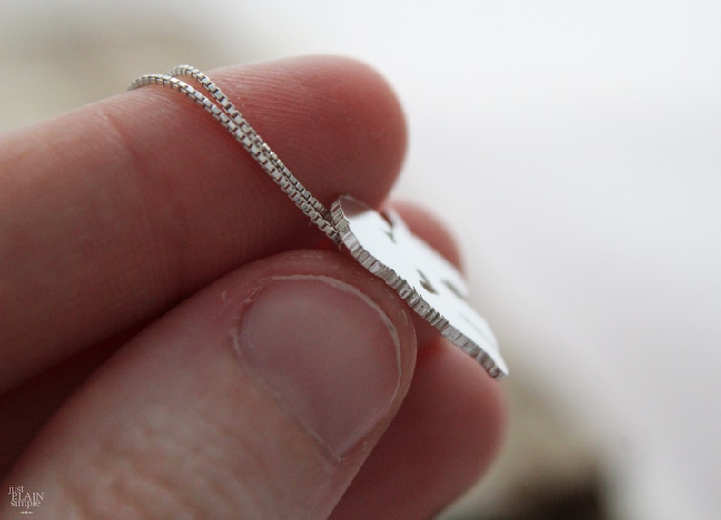 Tiny Cockapoo necklace sterling silver hand cut pendant and | Etsy