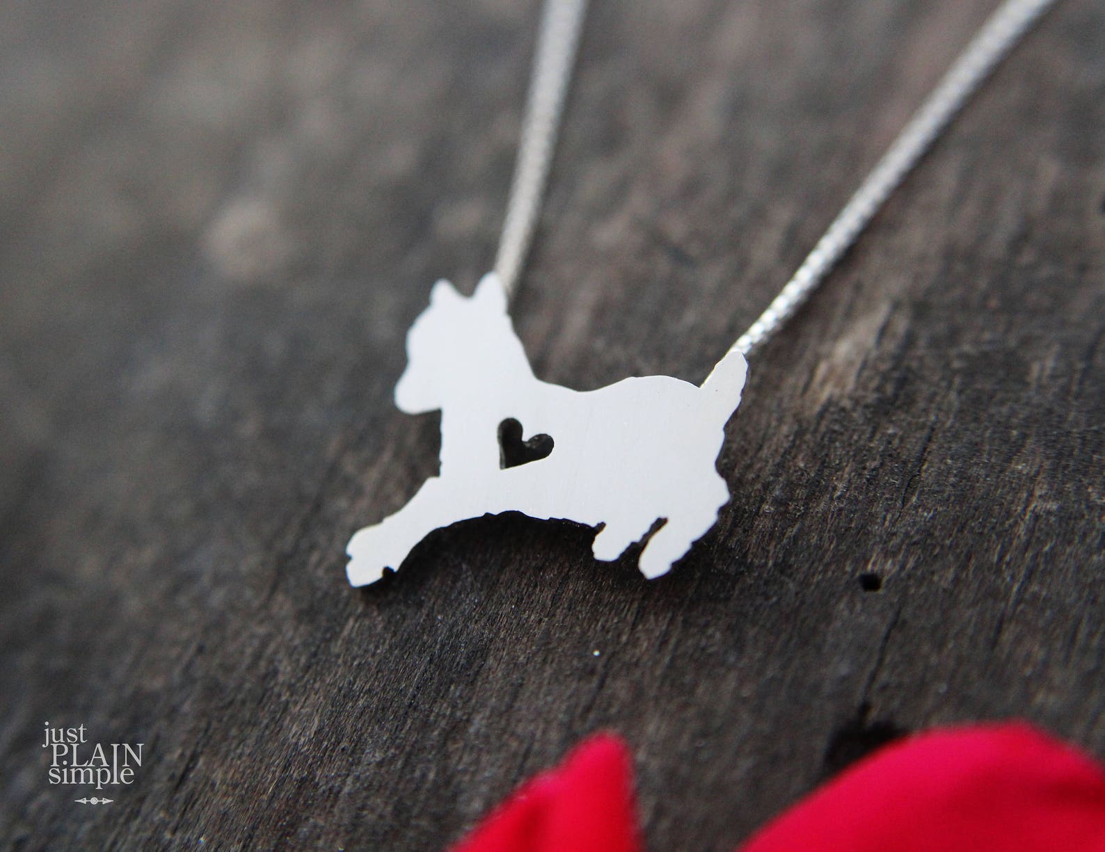 Tiny Baby Goat Necklace, Sterling Silver Hand Cut Pendant and Heart - Etsy