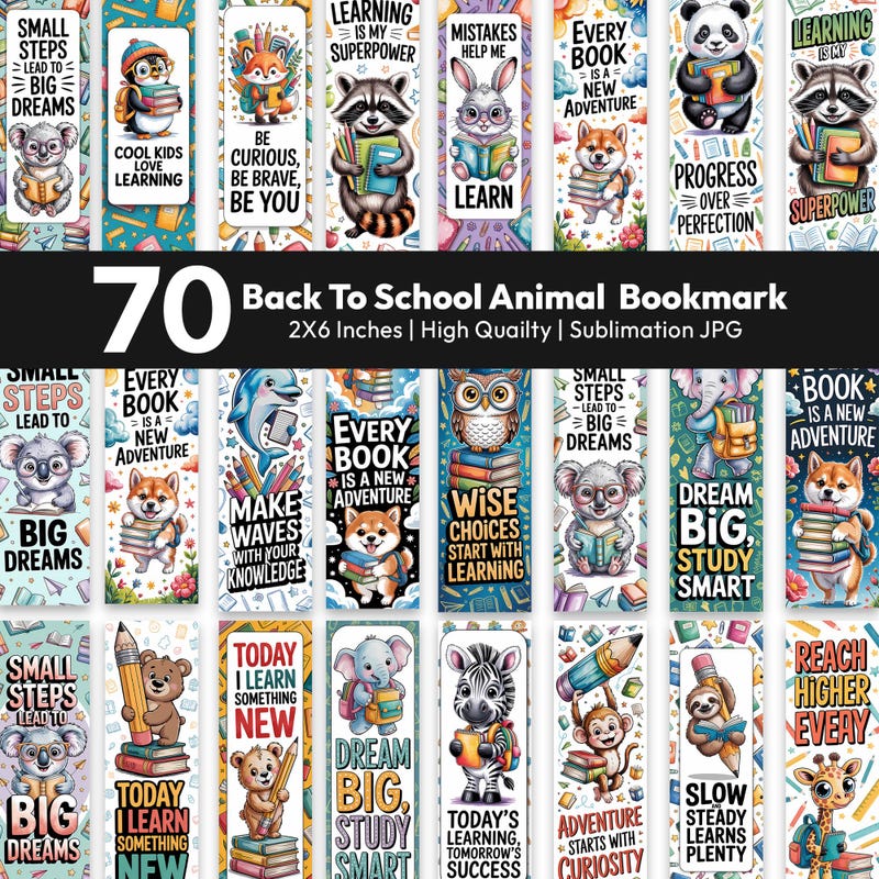 Magnetic Animal Bookmark - Etsy