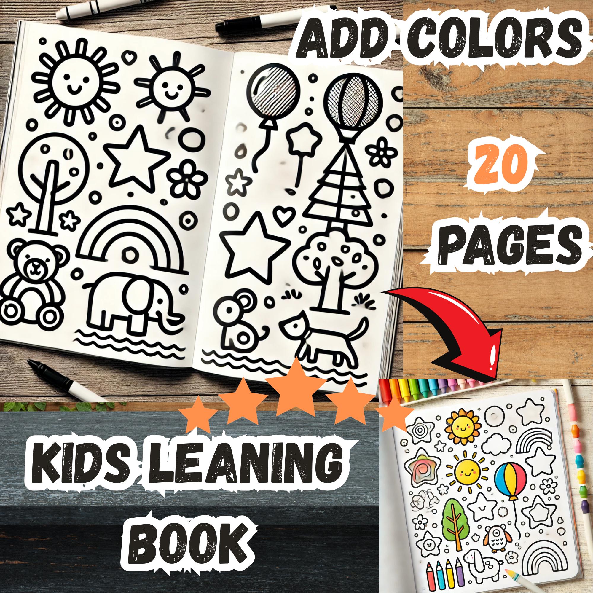Printable Kids Learning Book | 20 Pages of Big Icons for Coloring ...