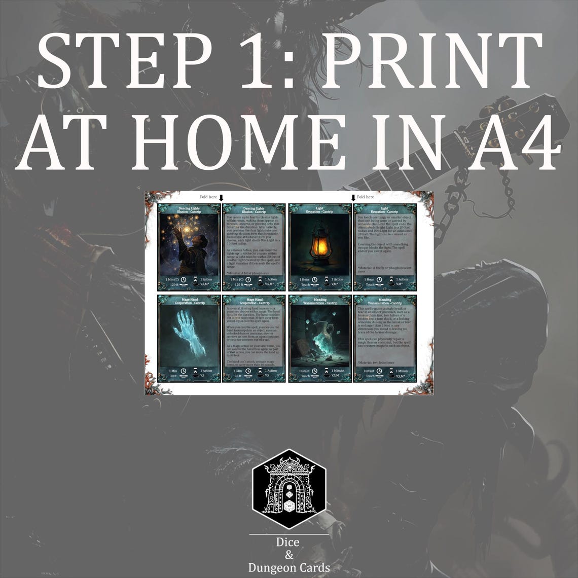 D&D Bard Spell Cards - 2nd Level Spells - Illustrated Spell Cards for ...