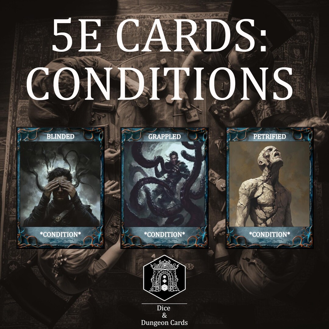 D&D Condition Cards - Illustrated Condition Cards for Dnd to Print at ...