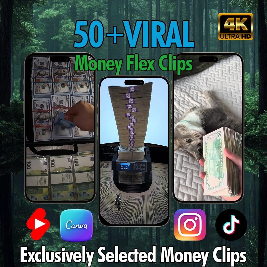 Money Flexing Video Clips – Luxury Social Media Content (digital ...