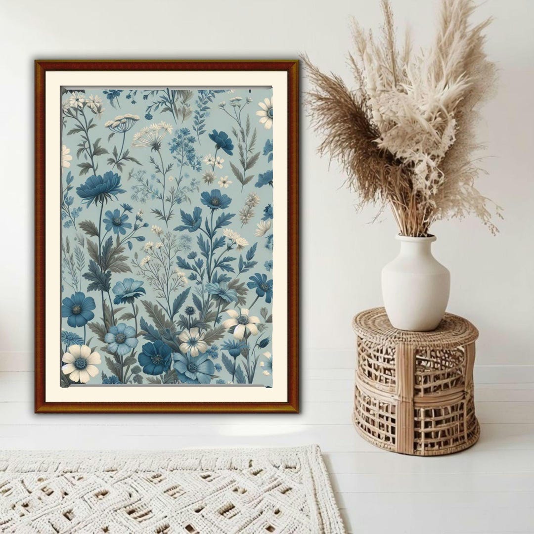 Cottagecore, 30 Floral Poster, Digital Illustrations Country Fauna and ...