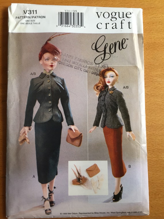 Vogue Craft 311/7105 GENE Sewing Pattern 15 1/2 Inch Doll | Etsy