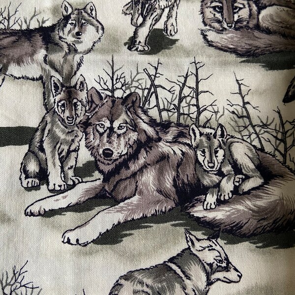 Wolf Song Cotton Fabric - Etsy