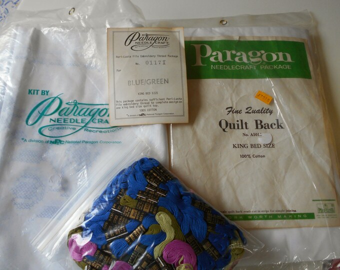 Paragon King Size Quilt Kit No. 01171 American Sampler Cross Stitch ...