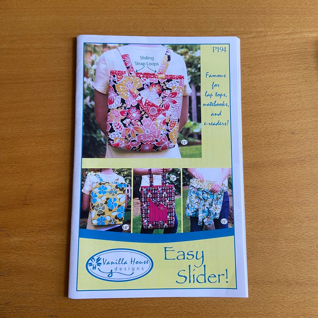 EASY SLIDER Purse Sewing Pattern Vanilla House Designs P194 Clever ...