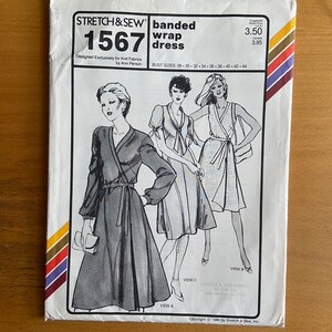 Stretch & Sew 1567 Banded Wrap Dress Ann Person Collectible Pattern Hip ...